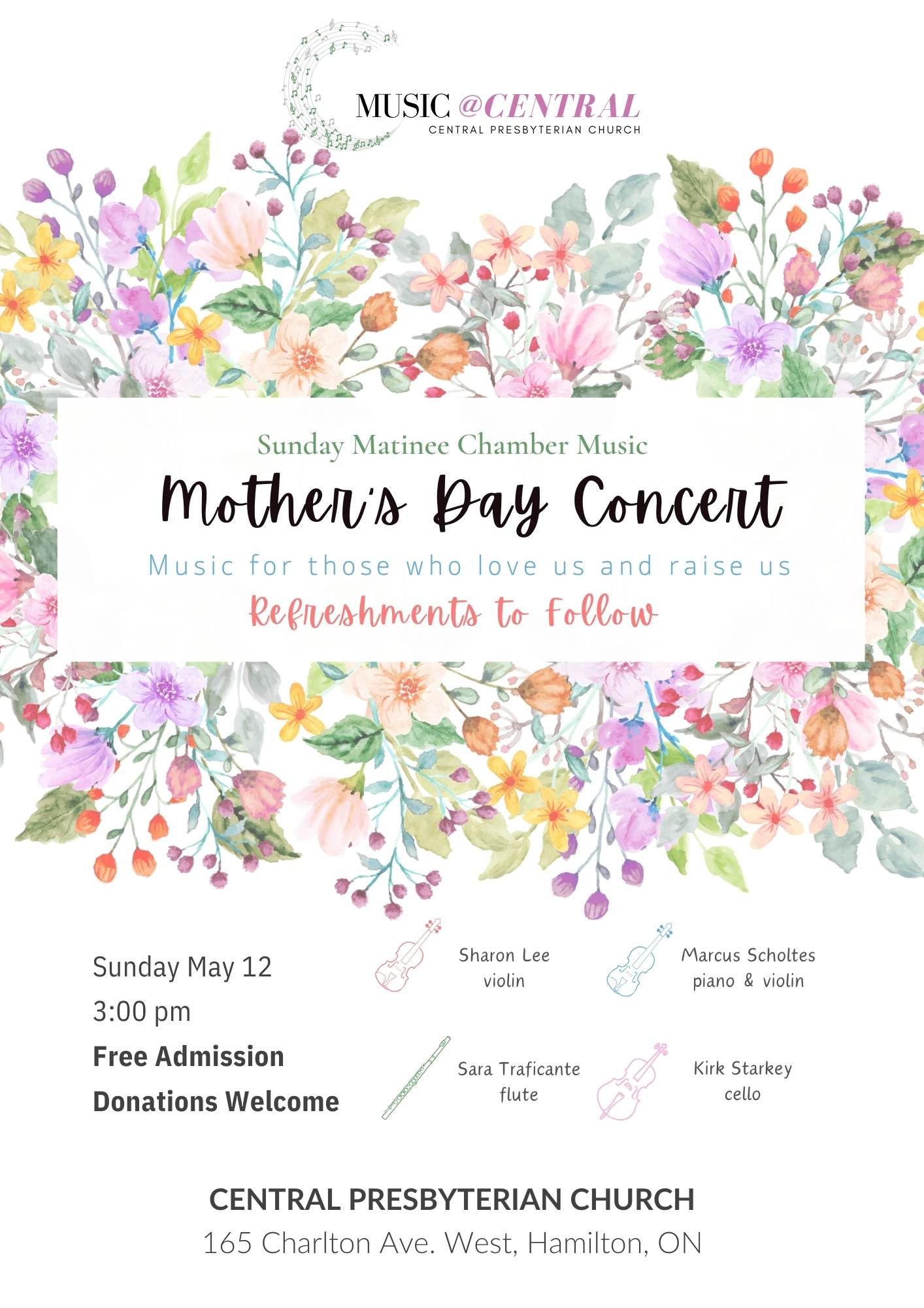 SONGS MY MOTHER TAUGHT ME ~ Music @ Central - CPC Hamilton